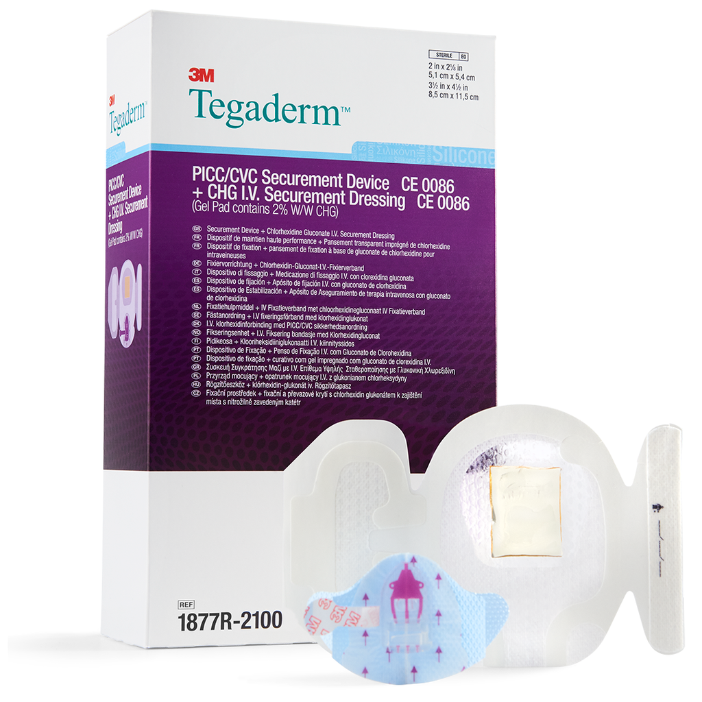 Medicazione adesiva sterile per fissaggio 3M TEGADERM PICC/CVC + CHG c ...