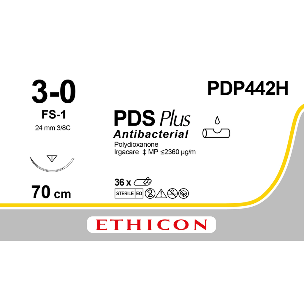 Sutura Ethicon PDS Plus PDP442H - 3-0, Ago 3/8 FS-1 mm 24 - Incolore ( – CFS Prodotti Medicali