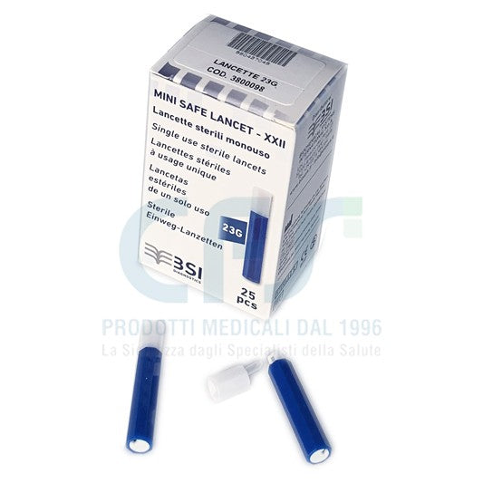 Lancette pungidito MINI SAFE automatiche 23 G (25 pz.) – CFS Prodotti ...