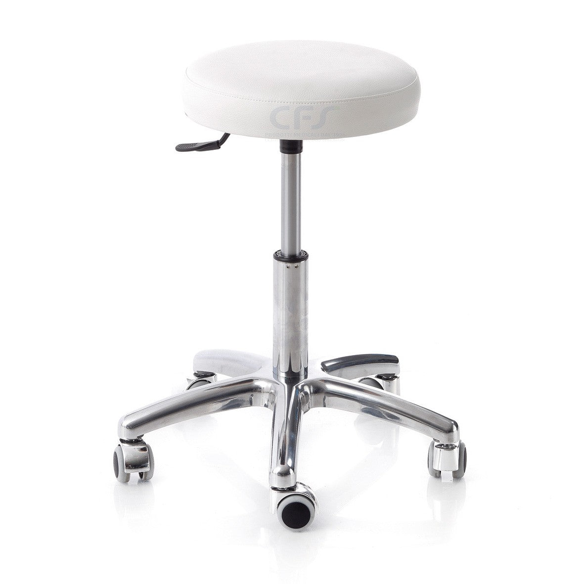 Sgabello con sedile imbottito - base in alluminio elevabile a gas – CFS ...