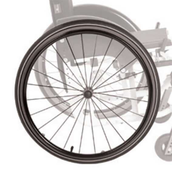 Ruote posteriori pneumatiche CLA231 per carrozzina ARDEA ATMOS (paio ...