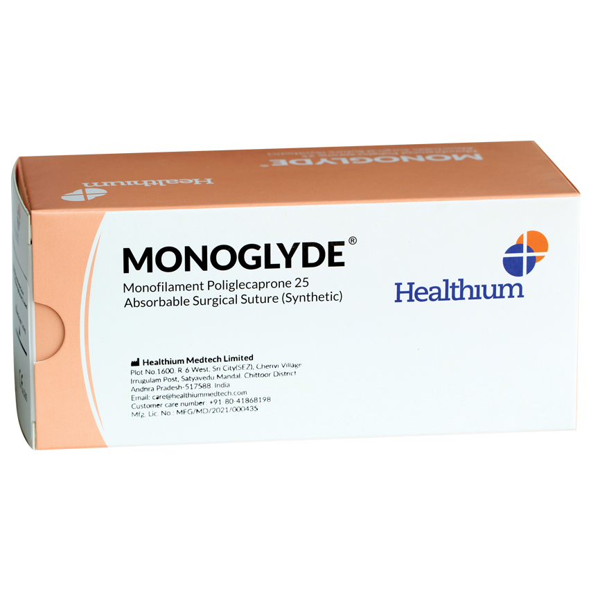 Sutura Healthium MONOGLYDE, ago 1/2 30mm, USP 2/0 - filo incolore 70cm ...